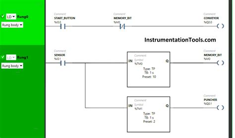 Toggle Switch And Sensor Conveyor And Puncher Plc Program