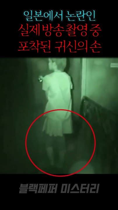 실제영상 일본에서 화제인 실제 방송 촬영 중 포착된 귀신의 손 충격주의 소름주의 충격 미스터리 이야기 블랙페퍼 Shorts Youtube