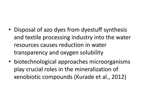 Azo Dyes Bioremediation And Phytormediation Pptx