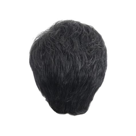 მამაკაცის მოკლე ბუნებრივი ხვეული პარიკი ბაფთით ფუმფულა მაღალი ტემპერატურის ბოჭკოვანი მამაკაცი