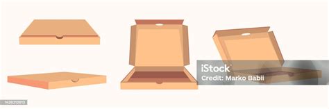다양한 종류의 피자를위한 골판지 상자 열기 및 닫힌 상자 벡터 컬렉션 일러스트 레이 션 0명에 대한 스톡 벡터 아트 및 기타 이미지 0명 공예 극장 매표소 Istock