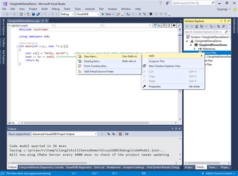 Diagnosing IntelliSense Problems For Advanced Projects VisualGDB Tutorials