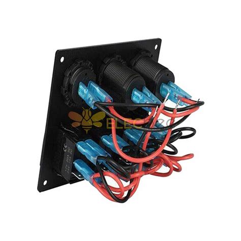 Elecbee 4 Way Combo Switch Panel With Dual Usb Charging Color Screen