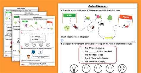 Ordinal Numbers Homework Extension Year 1 Place Value Classroom