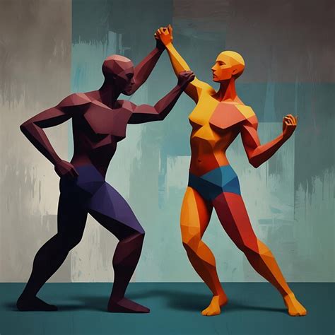 Abstract Dance Of Intertwined Human Shapes Creating A Fluid Dynamic Composition Of Human Form