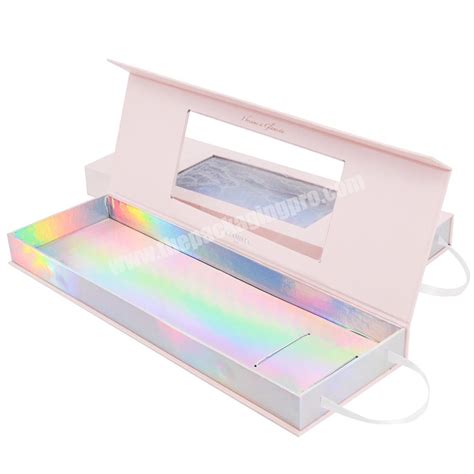 Luxury Folding Cosmetic T Hair Extension Wig Packaging Boxes