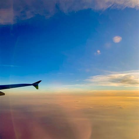 Premium Photo Airplane Flying In Sky At Sunset