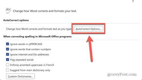 how to turn off auto capitalization in word