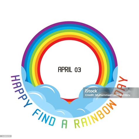 해피 찾기 레인보우 데이 벡터 일러스트레이션 인사말 카드 포스터 및 배너에 적합 0명에 대한 스톡 벡터 아트 및 기타 이미지