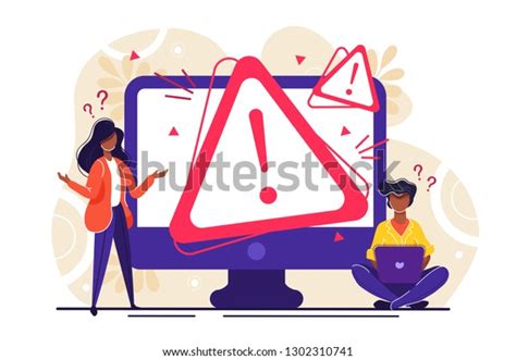 Concept Operating System Error Warning Web Stock Vector Royalty Free 1302310741 Shutterstock