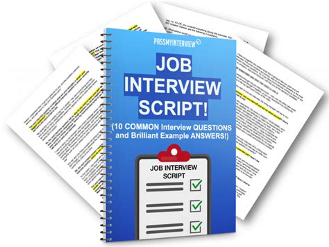 Job Interview Script 10 Interview Questions And Brilliant Answers