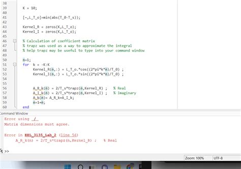 Solved Please Look At My Matlab Code And Tell Me How To Fix