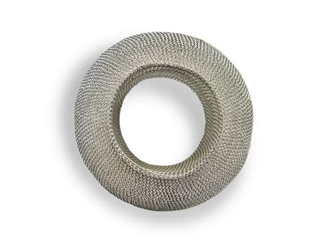 A Sumba Large Curved Bangle Of Finely Woven Silvered Metal Wire Mesh