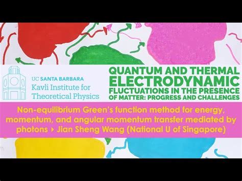 Free Video Non Equilibrium Greens Function Method For Energy Momentum And Angular Momentum