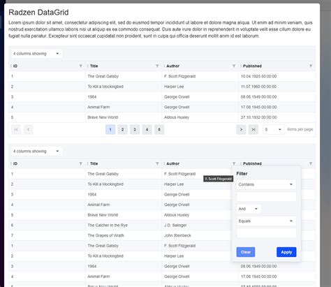 Radzen Datagrid Scrolls Bootstrap Modal When Opening Column Filter Menu
