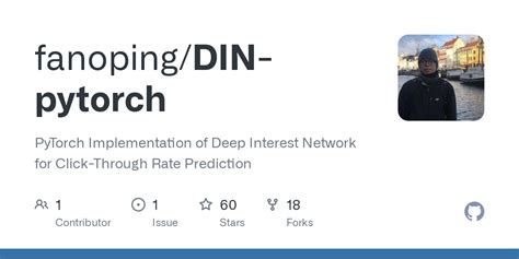 Github Fanopingdin Pytorch Pytorch Implementation Of Deep Interest Network For Click Through