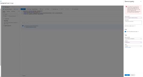 Bug Save Log Analystic Workspace Query When Have Policy On Requiring