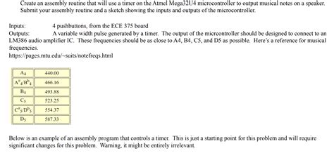 Solved Create An Assembly Routine That Will Use A Timer On