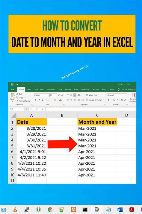 how to convert date and time into month and year in excel design talk