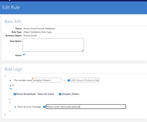 autocomplete rule for email format validation — cloud customer connect