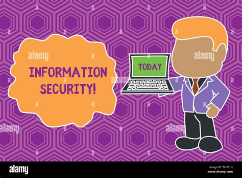 Text Sign Showing Information Security Business Photo Showcasing Infosec Preventing