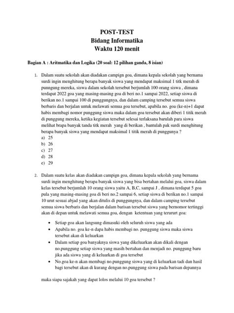 Pre Test 1 Pdf