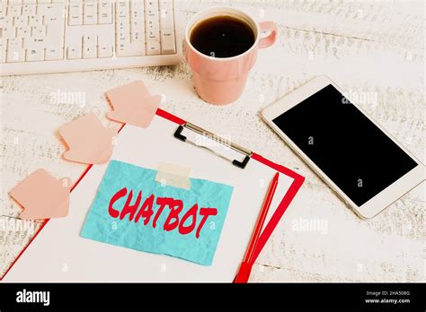 Sign Displaying Chatbot Business Concept A Kind Of Computer Program That Simulates Human