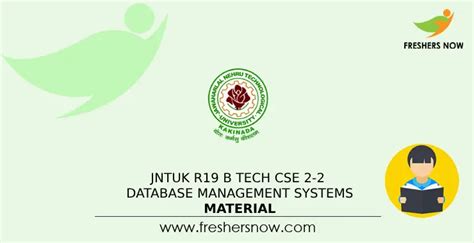 JNTUK R19 B Tech CSE 2 2 DBMS Material