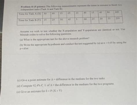 solved problem ii 5 points the following mensurements