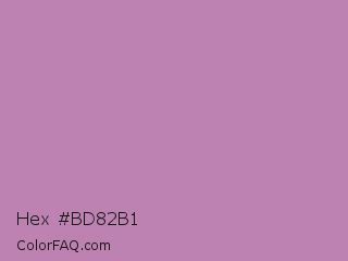 Hex Bd82b1 Color Code And Scheme Colorfaq