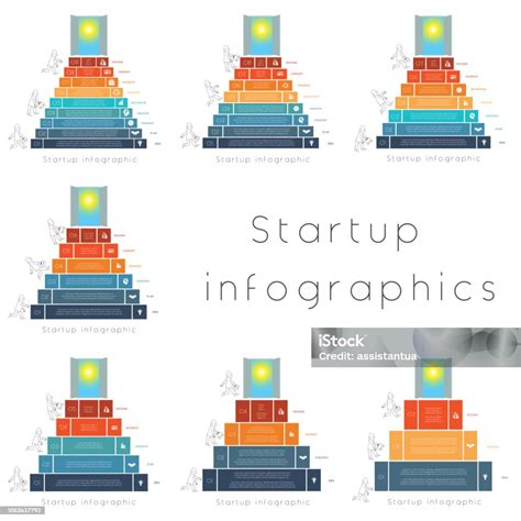 사업 성공 시작에 대 한 인포 그래픽 사다리 및 출입구 하늘 및 태양 3 4 5 6 7 8 9 위치 워크플로 배너 다이어그램 웹
