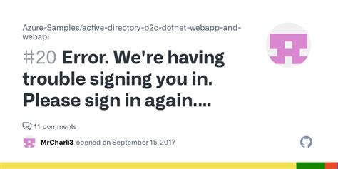 error we re having trouble signing you in please sign in again