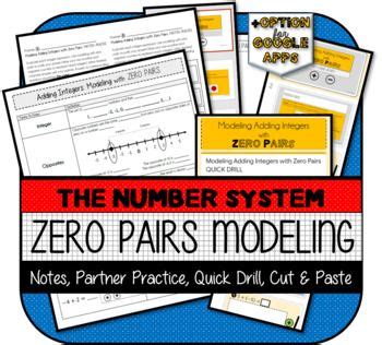 Adding Integers Modeling With Zero Pairs Activities Printable Google Apps Artofit