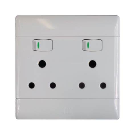 Switch Socket Double Complete 4x4 White • Northside Electrical