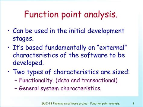 Ppt Planning A Software Project Function Point Analysis Powerpoint