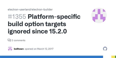 Platform Specific Build Option Targets Ignored Since 1520 · Issue