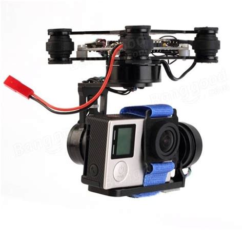 FPV 3 Axis CNC Metal Brushless Gimbal With Controller For DJI Phantom GoPro 3 4 Only 180g