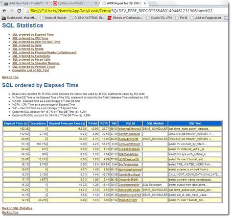 saving awr report from sql developer — oracle tech
