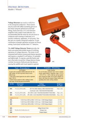 Salisbury 4556 Voltage Detector Kits Pdf