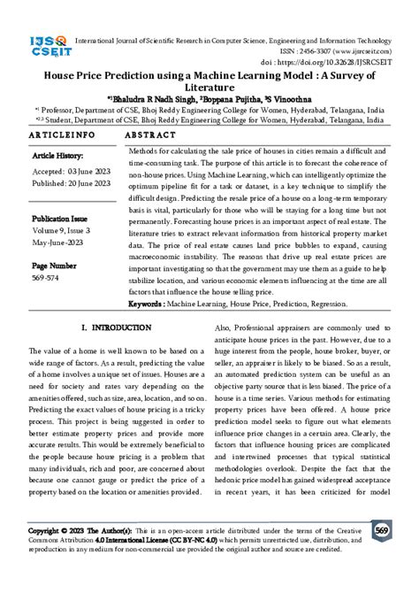 Pdf House Price Prediction Using A Machine Learning Model A Survey Of Literature