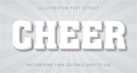 Premium Vector Cheer Editable Text Effect
