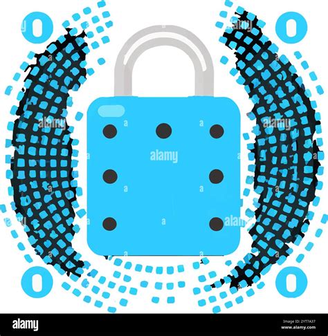 A Digital Representation Of Cybersecurity Focusing On Data Protection And Safety Stock Vector