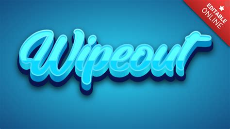 wipeout web text effect generator