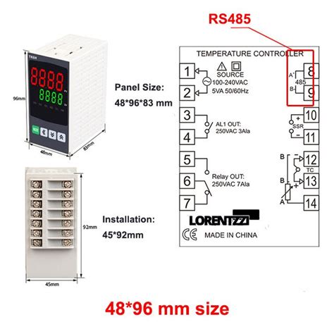Rs485 Temperature Controller Ssrrelay Output 100 240vac Rs485 Temperature Controller Ssrrelay Output 100 240vac