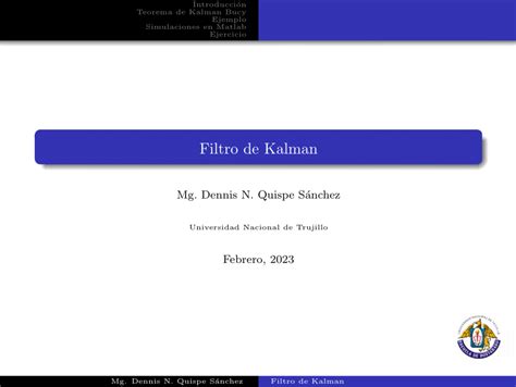 Pdf Kalman Bucy Filter