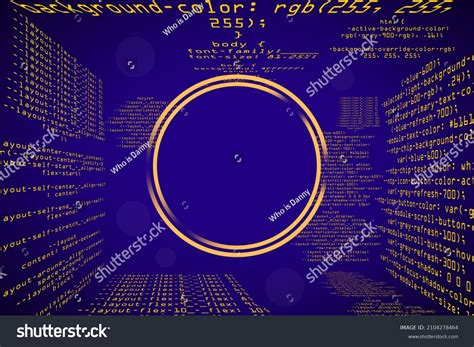 Creative Glowing Blue Coding Programming Background Stock Illustration