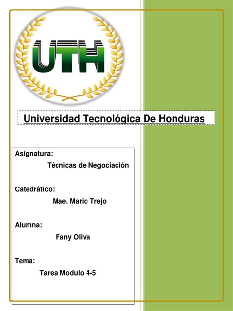 Tarea Modulo 5 Y 6 Pdf Percepción Negociación