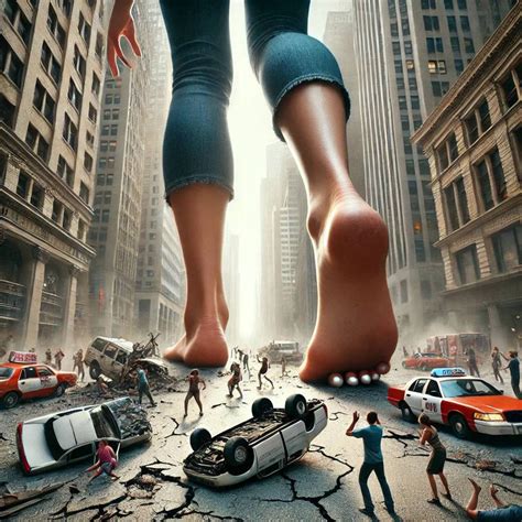 Giantess Barefoot Crush Everything By 3741tu On Deviantart