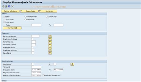 S Ahr 61015599 Sap Tcode Display Absence Quota Information
