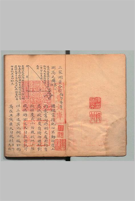 三家测量合订 梅文鼎（清）写本 红叶山古籍文库